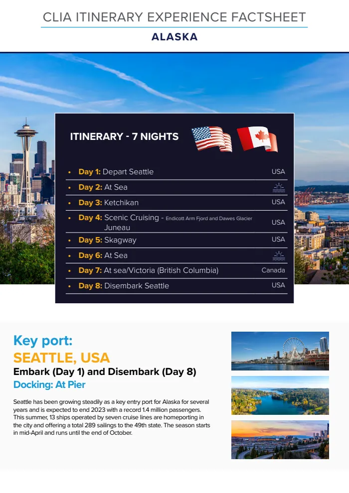 Alaska Itinerary Factsheet | Cruise Lines International Association